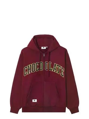 CHOCOOLATE Logo-print Zip-up Hoodie - Red