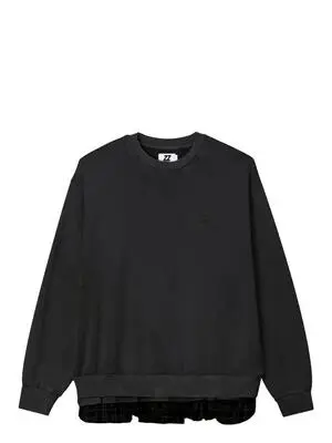 Izzue Layered-hem Logo-embroidered Sweater - Black