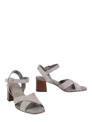 DOUCAL'S Criss-cross Suede Sandals - Neutrals