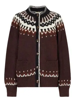 DÔEN Hue Knitted Wool-blend Cardigan - Multi