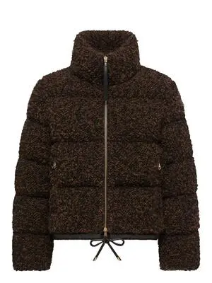 Moncler Trascendance Tweed Short Down Jacket - Black