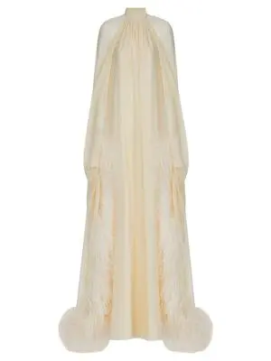 TALLER MARMO Feathered Eterea Gown - Ivory