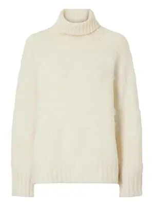 JOSEPH Mila Brushed Knitted Turtleneck Sweater - Neutrals