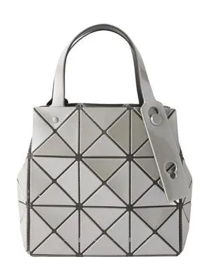 Issey Miyake Carat Mini Glossed Top-handle Bag - Gray