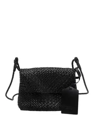 IBELIV Paris Woven Leather Cross Body Bag - Black