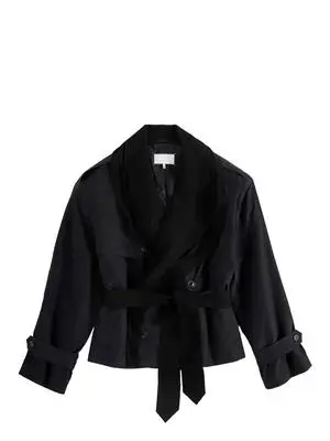MAISON MARGIELA Fusion Jersey Trench Coat - Black