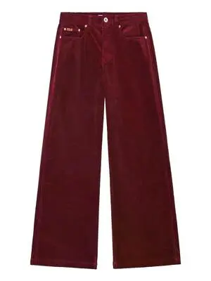 CHOCOOLATE Corduroy Wide-leg Trousers - Red