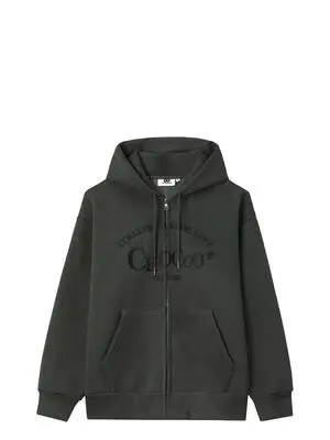 CHOCOOLATE Logo-embroidered Zip-up Hoodie Green
