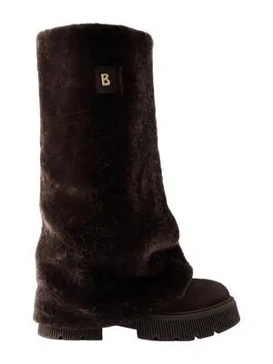 Bogner Turin 8 D Suede And Shearling Knee Boots - Brown