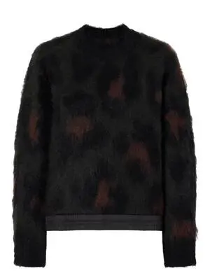 Sacai Leopard-print Mohair-blend Sweater - Multi