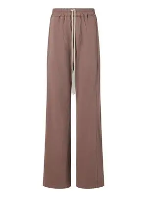 Rick Owens Wide Pusher Cotton-jersey Wide-leg Pants - Grape