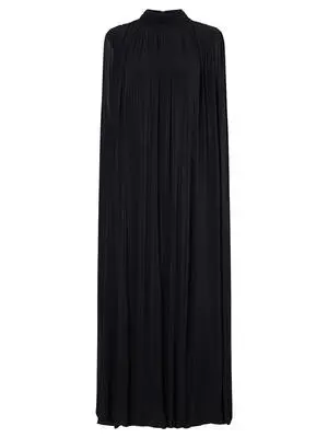 Tove Elia Cape-effect Draped Jersey Maxi Dress - Black