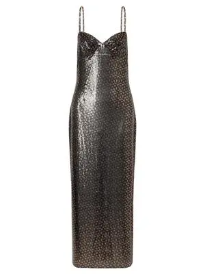 Rabanne Floral-printed Chainmail Gown - Multi