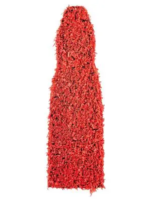Tove Grettel Open-back Fil-coupé Halterneck Midi Dress - Red
