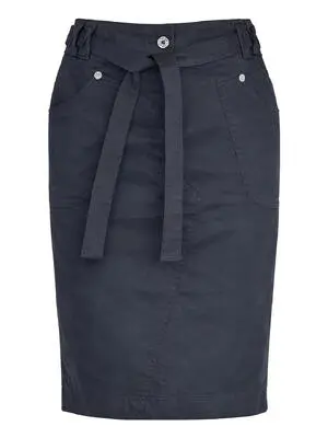 CONQUISTA Belted Pencil Skirt With Modern Wrap Detail