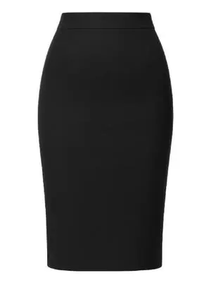 CONQUISTA Classic High-waisted Pencil Skirt - Black