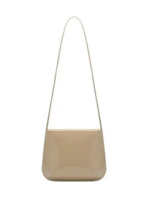 FANE Light Loge Bag In Brushed Leather - Beige