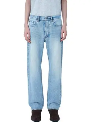 Saint Laurent Loose Straight Mid-rise Jeans - Blue