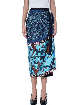 Dries Van Noten Dries Van Noten Women Scarfy Long Skirt Blue