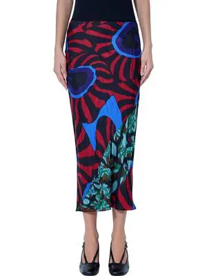 Dries Van Noten Dries Van Noten Women Abstract Pattern Midi Skirt Red
