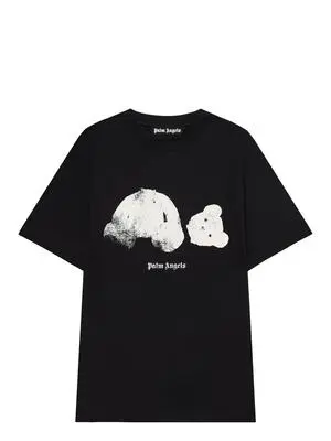 Palm Angels Spray Broken Bear T-shirt - Black
