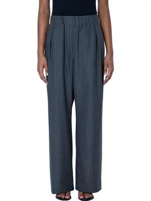 JIL SANDER Pinstripe Wide-leg Trousers - Gray