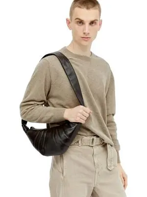 LEMAIRE Small Croissant Crossbody Bag - Brown