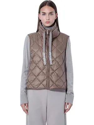 Max Mara Max Mara Women Quilted Gilet With High Neck Multicolor
