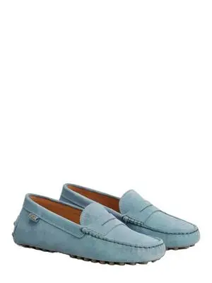 TOD'S Gommino Suede Ballet Flats Blue