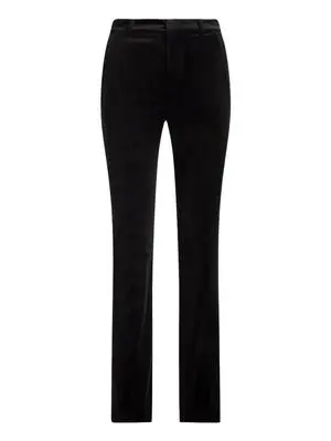 Ralph Lauren Korette Velvet-effect Trousers - Black