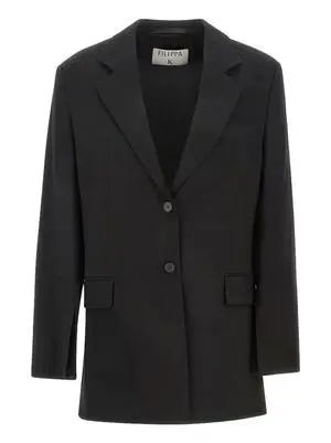 Filippa K Single-breasted Wool-blend Blazer - Black