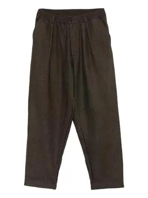 Universal Works Pleated Elasticated-waist Trousers - Brown