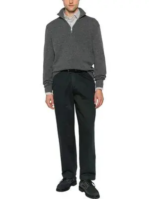 Marc O'polo Quarter-zip Knitted Sweater - Grey