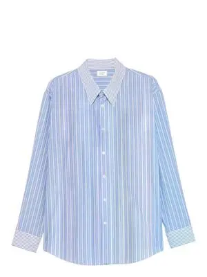 Saint Laurent Striped Long-sleeve Shirt - Blue