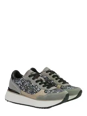 SUN 68 Big Ally Sequin-embellished Platform Sneakers - Grey