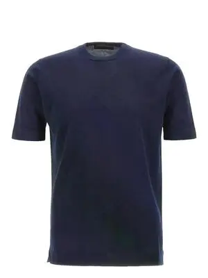 FILIPPO DE LAURENTIIS Knit Crew-neck T-shirt - Blue