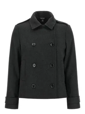 Ralph Lauren Double-breasted Wool-blend Coat - Grey