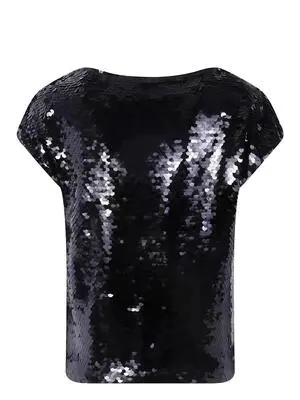 Alberta Ferretti Sequin-embellished Blouse - Black