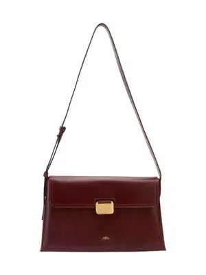 A.p.c. Medium Simone Leather Shoulder Bag Red