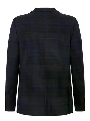 Zegna Check-pattern Blazer - Blue