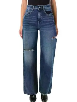 ICON DENIM LOS ANGELES Poppy Distressed Jeans - Blue