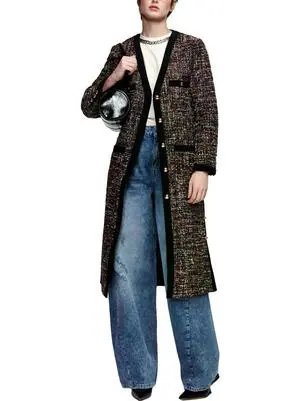 Essentiel Antwerp Katalina2 Bouclé-knit Coat - Black