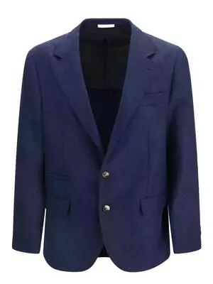 Brunello Cucinelli Notched-lapel Single-breasted Jacket - Blue