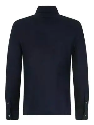 Zegna Long-sleeved Polo Shirt - Blue