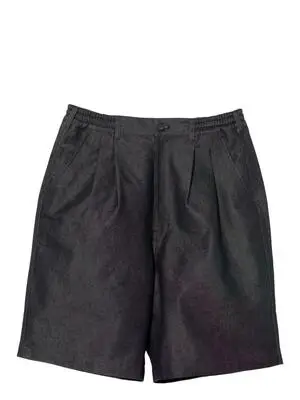 Comme Des Garçons Pleated Elasticated-waistband Shorts - Blue