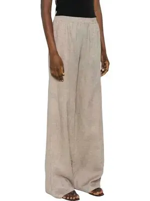 Fabiana Filippi Amelia Elasticated Wide-leg Trousers - Neutrals