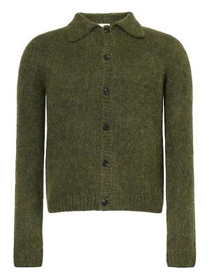Dries Van Noten Mora Alpaca Wool-blend Cardigan - Forest