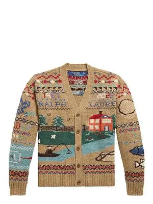 Polo Ralph Lauren X Element Relaxed-fit Scenic Wool Cardigan - Tan Multi