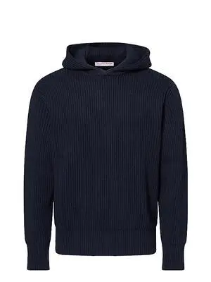 Orlebar Brown Kirk Chunky Merino-wool Knitted Hoody - Night Iris