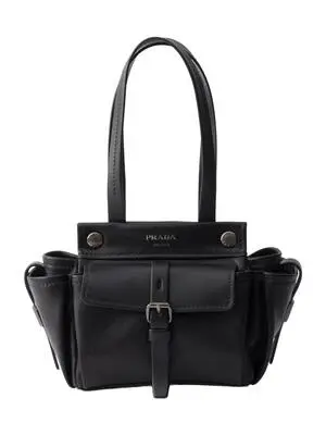 Prada Route Leather Mini Tote Bag - Black